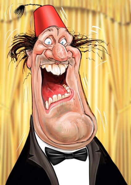 Tommy Cooper - Paul Baker Cartoons and Caricatures