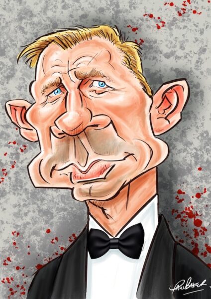 DANIEL CRAIG - Paul Baker Cartoons and Caricatures