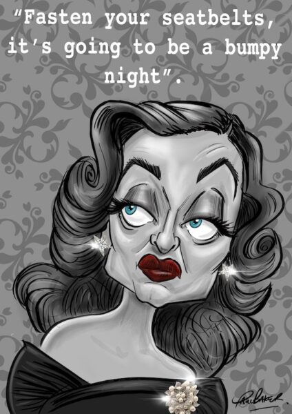 Bette Davis - Paul Baker Cartoons and Caricatures